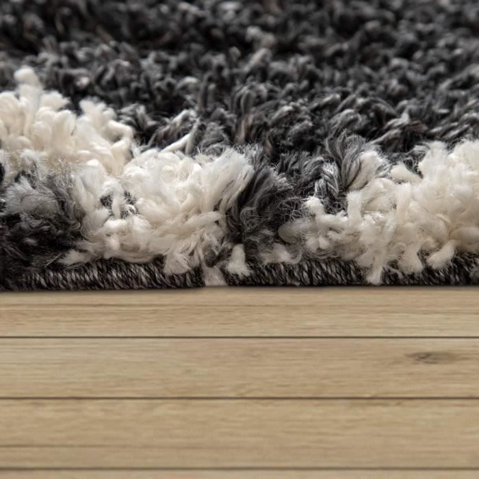 Tapis À Poils Longs, Shaggy Doux Salon Style Scandinave Avec Motif Losanges, Dimension:200 Cm ...