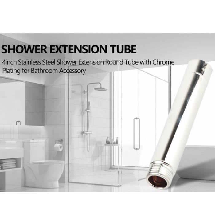 Mothinessto Tube d'Extension de Douche Rond en Acier Inoxydable 4 ...