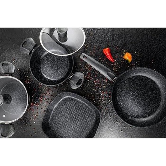 Bono Casserole Grande 24Cm Induction, 4L, Aluminium, Fond Full Induction, Couvercle En Verre ...