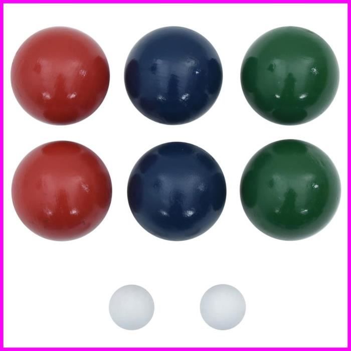 Ensemble de boules Bocce - V BESTLIFE - DXBK - Bois pin massif - Coloré ...