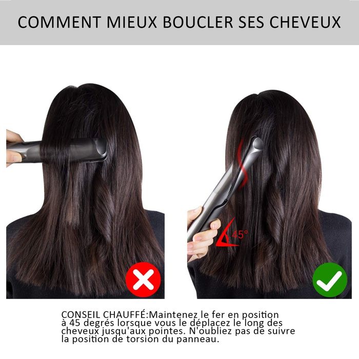 Lisseur 110-230 degrés celsius bigoudis chauffants revêtement ...