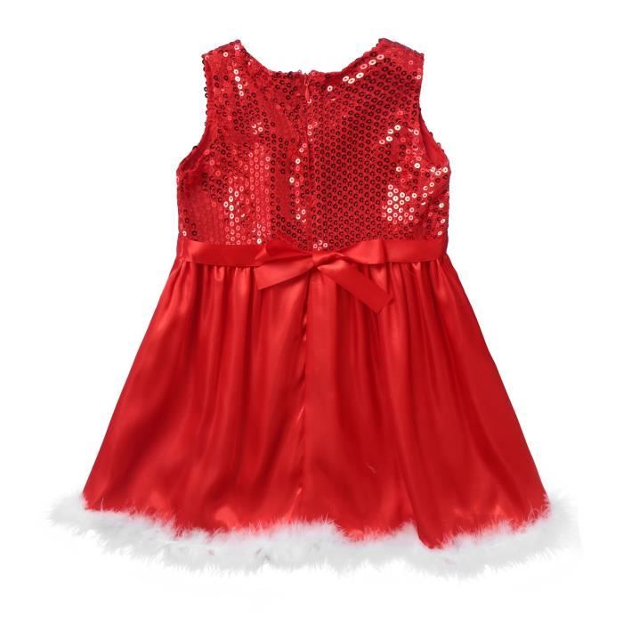 Freebily Robe Soirée Fille Enfant Déguisement Noël Mère Paillettes