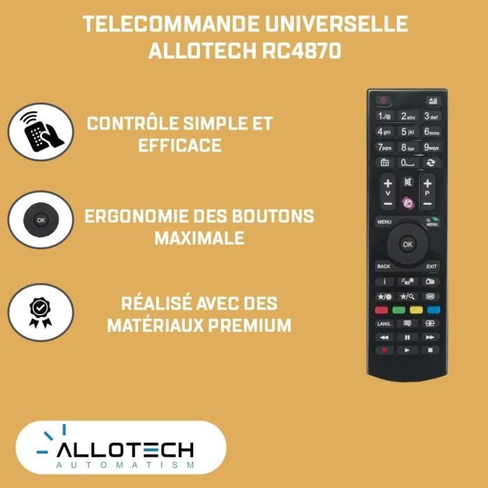 Télécommande Tv Compatible Rc 4870 Pour Téléviseurs Telefunken Oceanic ...