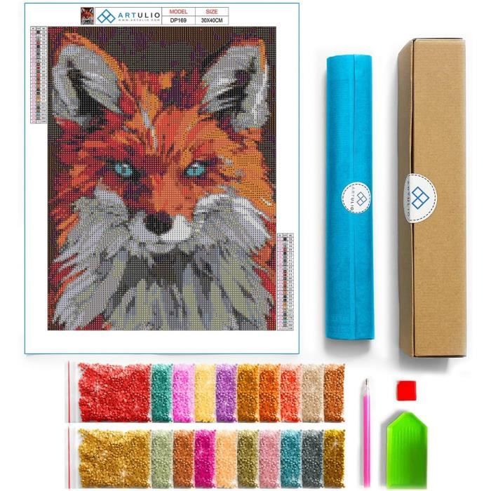 Diamond Painting - Renard Géométrique - 30X40 Cm \ 5D Peinture Diamant ...