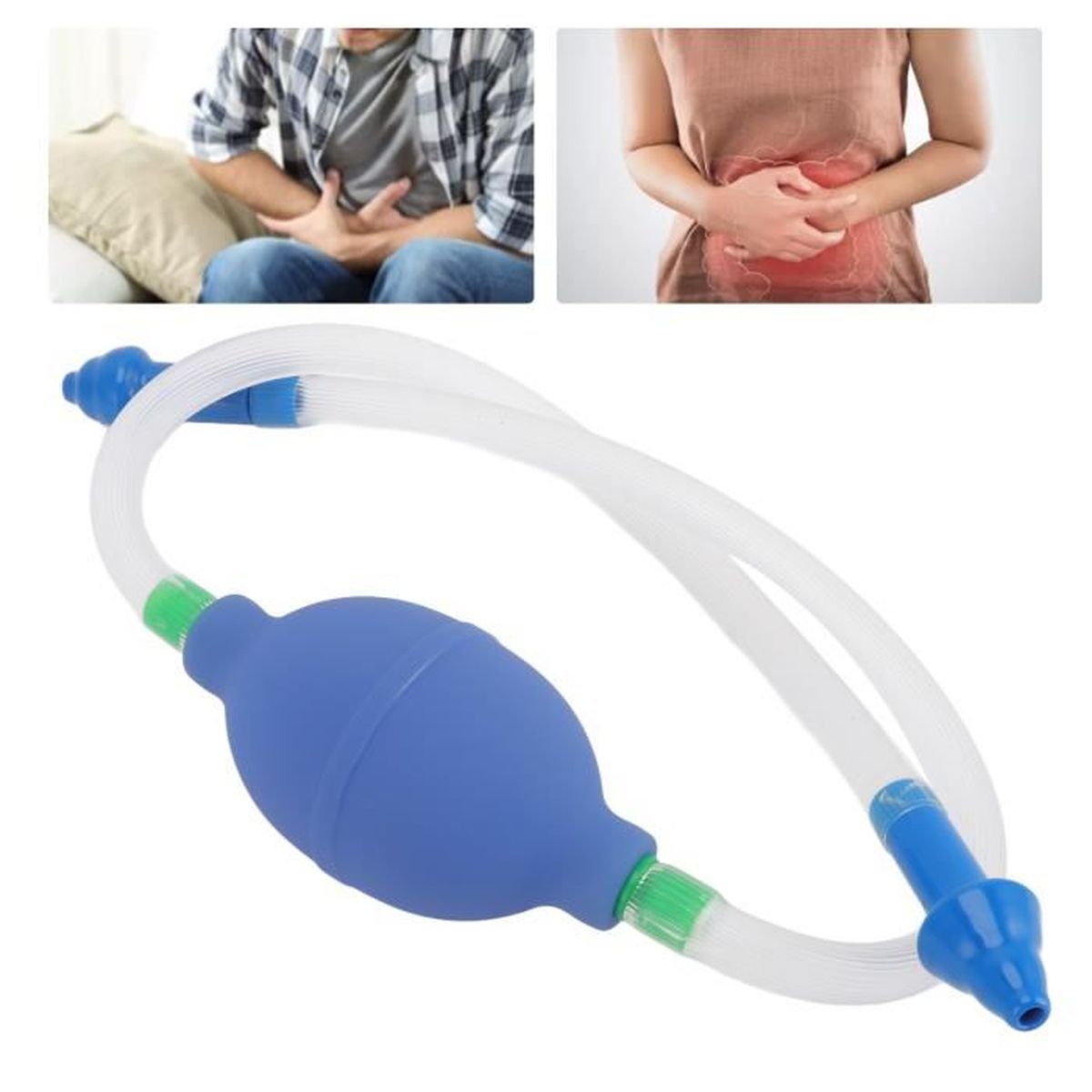 YUA Kit de lavement en plastique bleu de type boule de seringue de ...