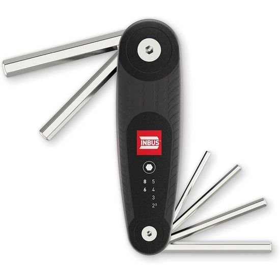 70136 Jeu de Clés Allen au format couteau suisse 6pcs, 2.5–8mm, avec ...