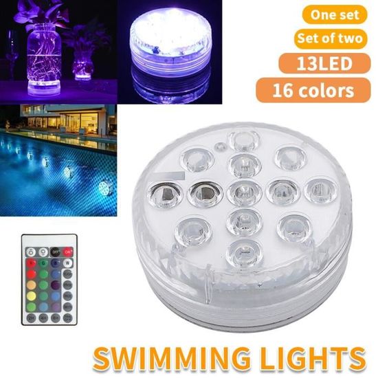 Lampe de natation LED 16, 4 couleurs dynamiques, bande lumineuse IP68 ...