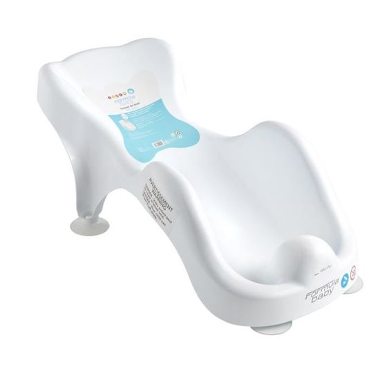 Transat de bain FORMULA BABY - Blanc - 4 ventouses - Pour bébé de 0 à 6 ...