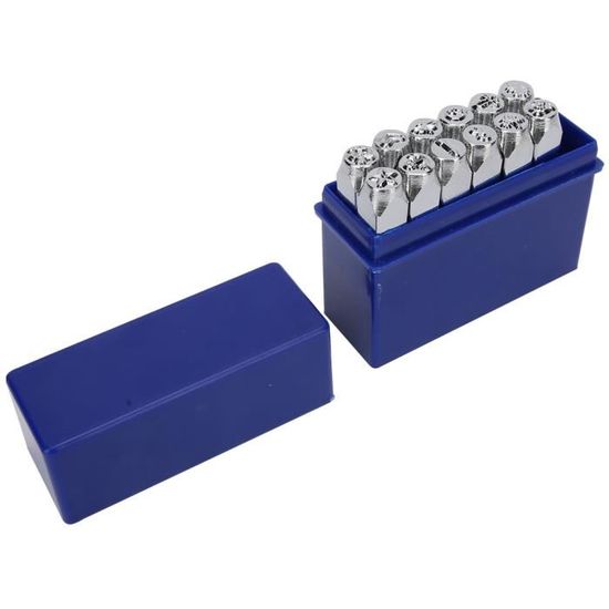 12pcs métal tampon outil en acier au carbone métal timbre poinçon ...