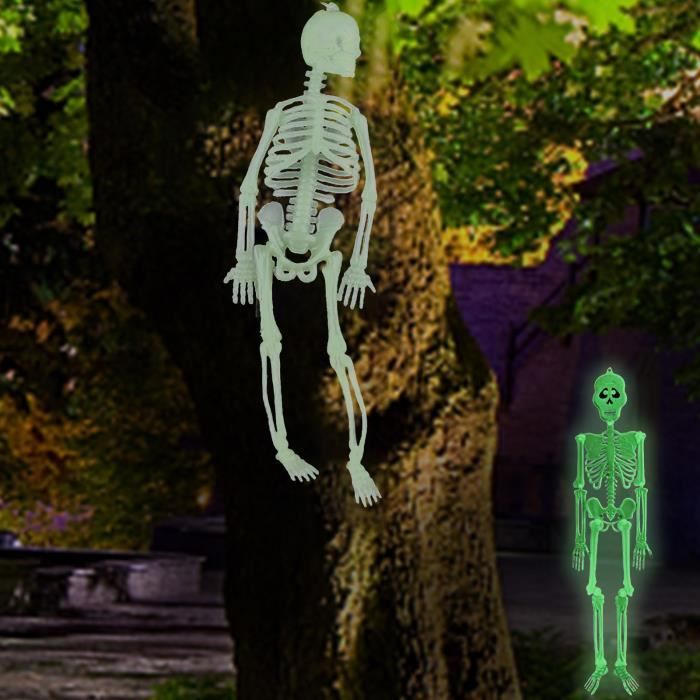 Crâne lumineux corps squelette effrayant Halloween jouet maison hantée ...