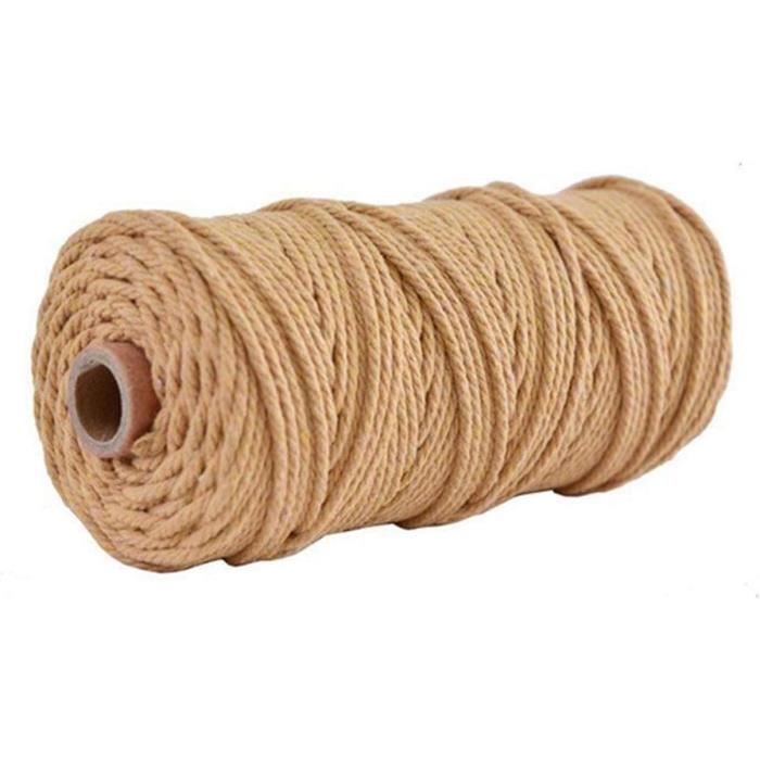 Ficelle Jute Cordon De Coton 3Mm Cordon Coloré Corde Beige Twisted ...