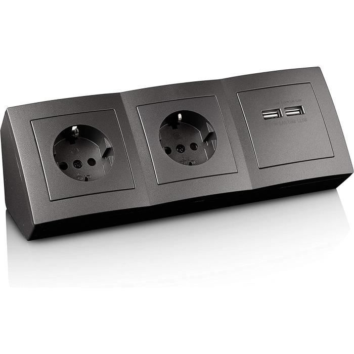 Prise D'Angle Pour Montage En Saillie, Schuko, Usb, Câble De ...