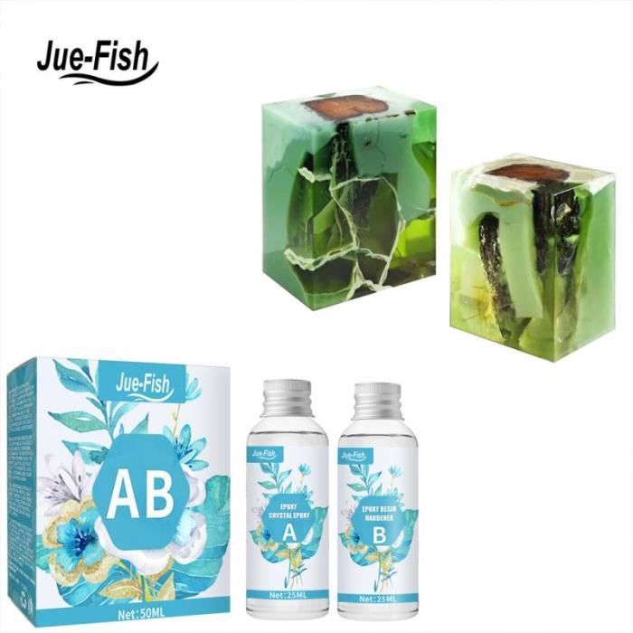 Colle en résine époxy 50ml 1 1 AB cristal hautement adhésif pour ...