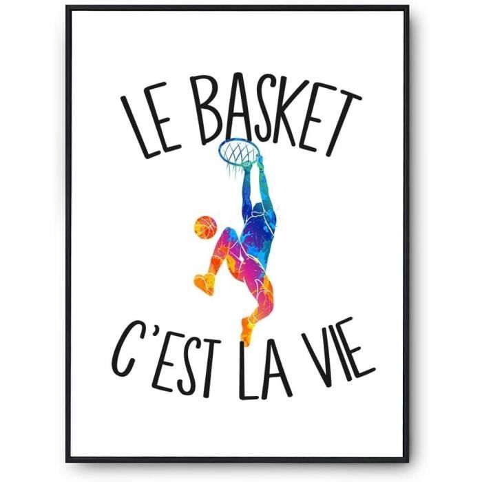 Affiche Basket C'Est La Vie Basketball | Poster Tableau Sport Humour ...