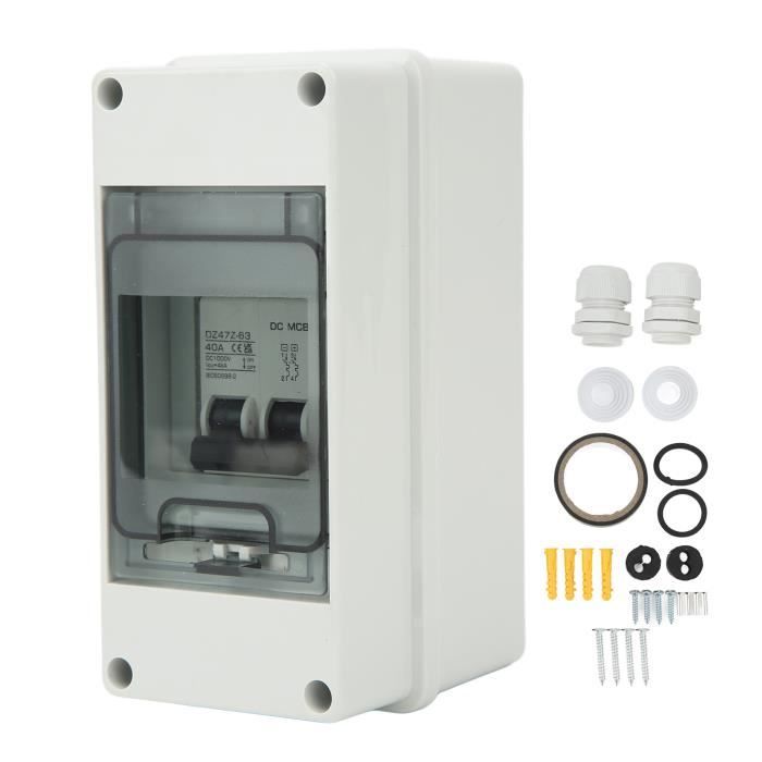 Disjoncteur miniature 2P - CIKONIELF - DZ47Z - Étanchéité IP65 - Couverture transparente - 40A ...