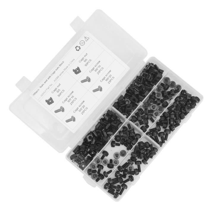 Dilwe écrous et vis M6 200pcs écrous à cage et kit de vis M5 M6 ...