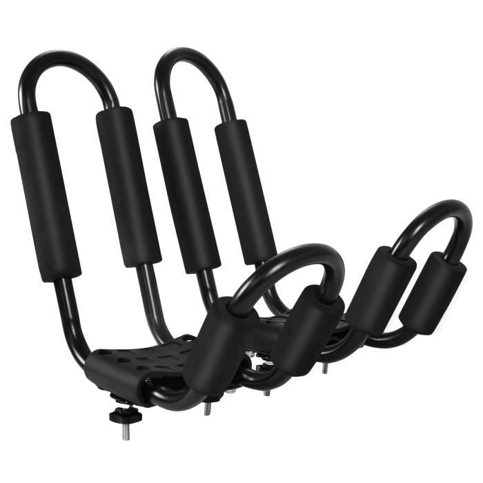 DREAMADE Lot de 4 Supports de Kayak en Métal sur Galerie de Toit avec 4 ...