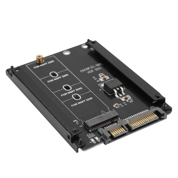 Adaptateur M.2 NGFF vers SATA, Adaptateur M.2 NGFF vers SATA 22 Broches, Clé M.2 vers SATA M ...
