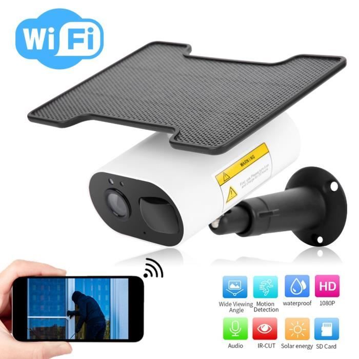GOTOTOP Caméra grand angle Caméra WiFi 1080P Radio Bidirectionnelle de ...
