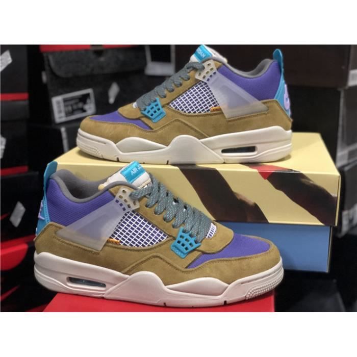 BASKETS x Union x Airs-Jordans 4 Retro AJ4 High Desert Moss Turquoise ...