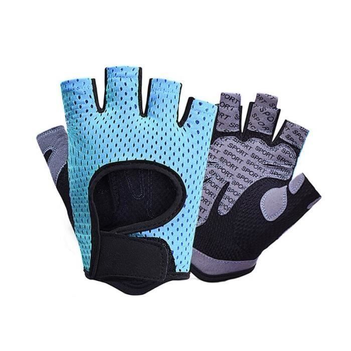 Gants de Fitness pour femmes respirant demi doigt anti dérapant ...
