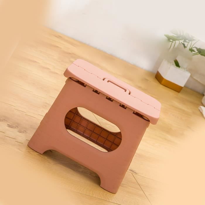Escabeau pliant - PWSHYMI - Rose nu - Portable - Solide - Peu ...