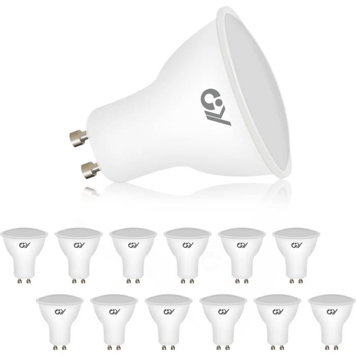 Lot De 12 Ampoules Led Gu10, 8W Équivalent 80W, 800 Lumens, Blanc ...
