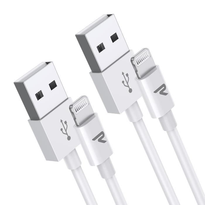 Câble Iphone [2M+2M-Lot De 2] Chargeur Iphone [Certifié Mfi C89] Câble ...