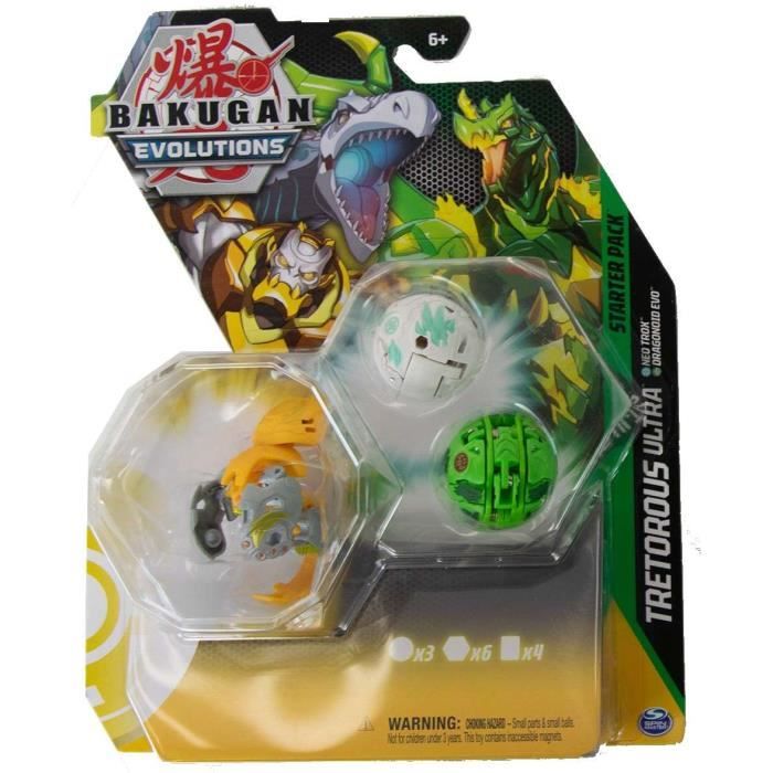 Bakugan Evolutions Tretorous Ultra starter set 3 figurines + cartes ...