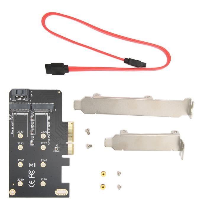 Tbest carte SSD Pcie Carte adaptateur M.2 vers PCIe NGFF M.2 vers PCIE X4 Carte adaptateur SSD ...