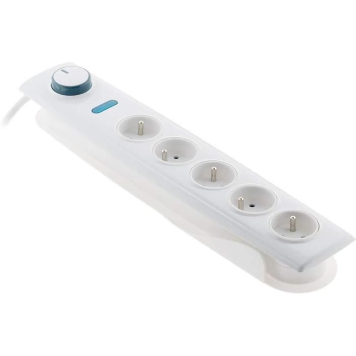 Bloc Multiprise Parafoudre Nf 5 Prises Avec Interrupteur -[F2735 ...