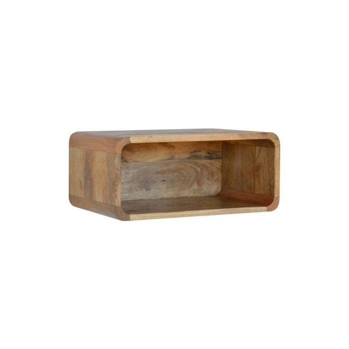 Elegant Space-Saver: Wall Mounted Round Chestnut Bedside - Cdiscount Maison