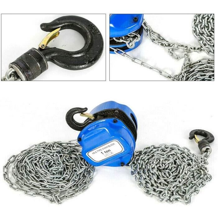 Industrie Palan à chaîne 1t 1000 kg Palan à Chaîne Professionnel Palan ...