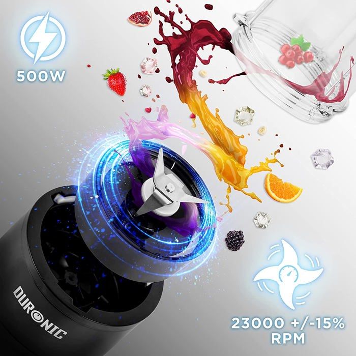 Duronic BL510 Mini Blender 500W | 570 ml | Sans BPA | Pour Smoothies ...