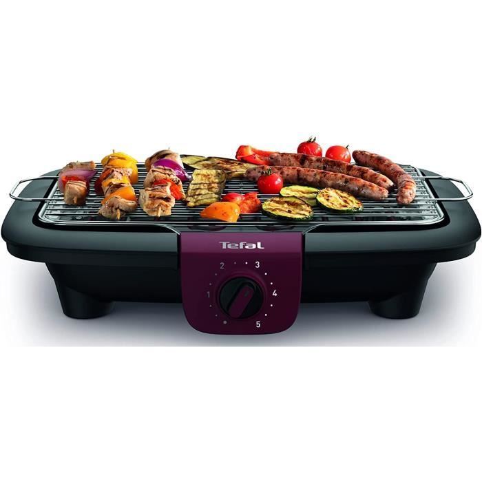 Tefal Easygrill BG90E5 Adjust Barbecue électrique de table, 2300 W, surface de cuisson : 720 cm² ...