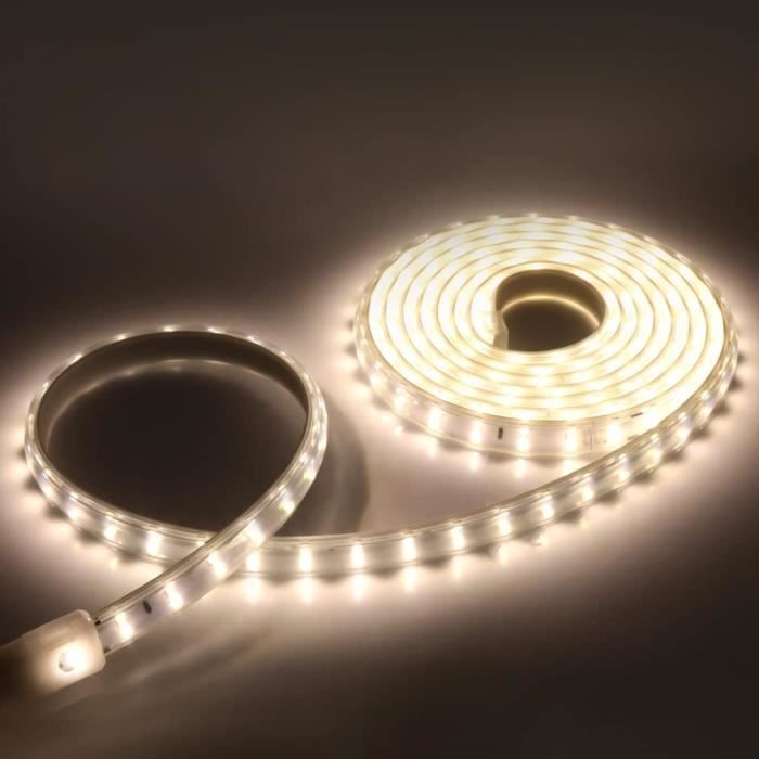 220V Ruban À Led Avec Interrupteur, Double Rangée Bande Led,120 Leds-M ...