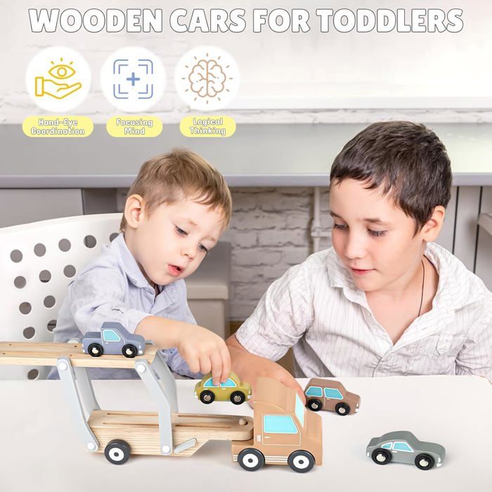 Jouet Bebe 1 an Jouet en Bois Voiture Enfant Garage Voiture Enfants ...