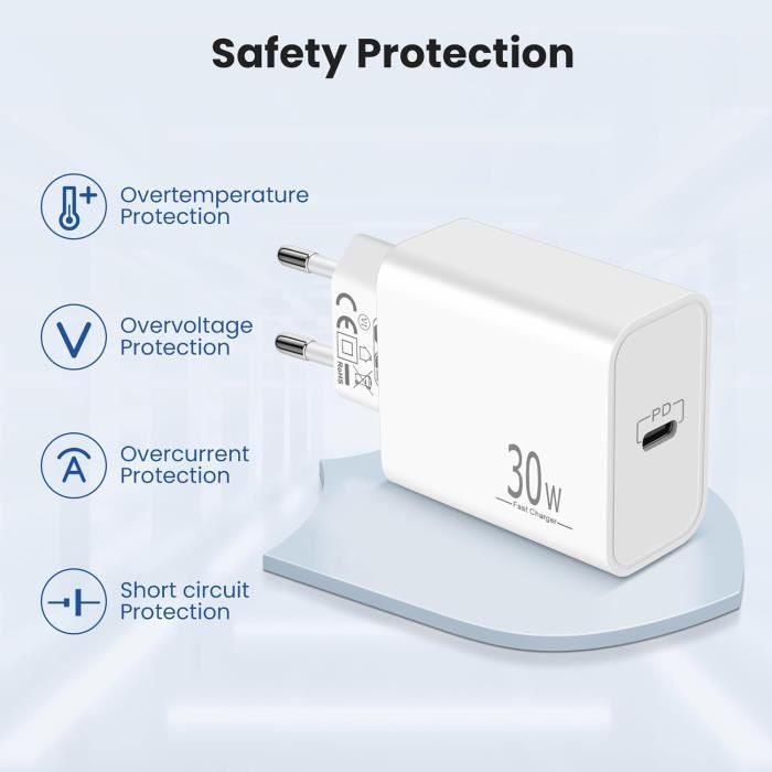 Embout Chargeur Iphone Rapide (Pd-Qc-Pps) Et Câble Iphone, Prise ...