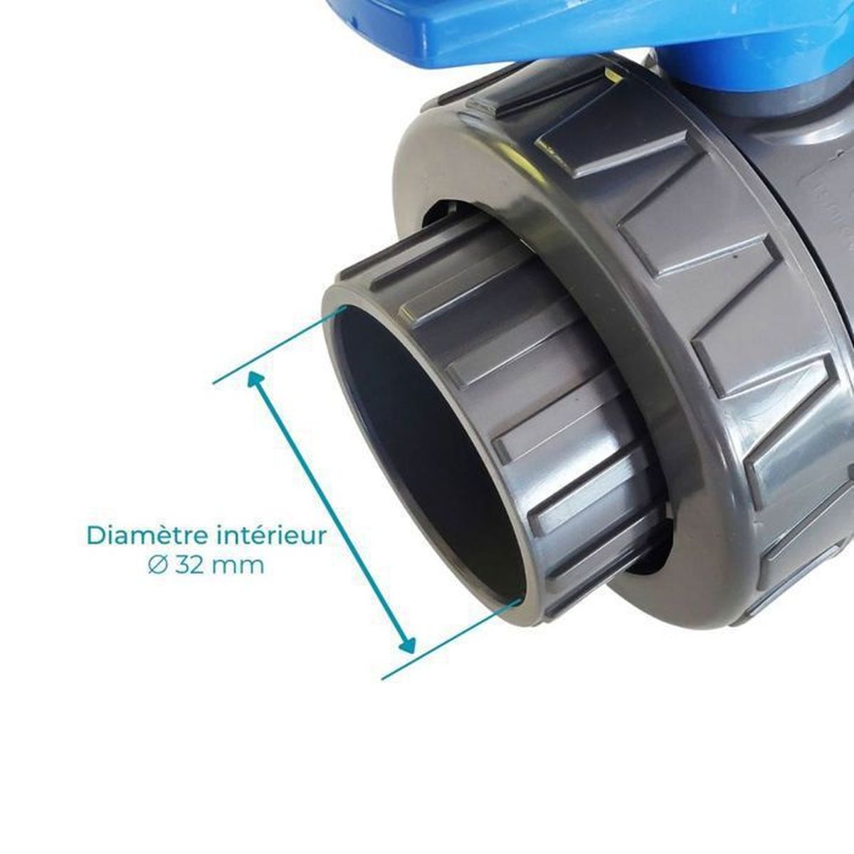Vanne PVC Interplast modèle 2020 à coller double union démontable 32mm ...