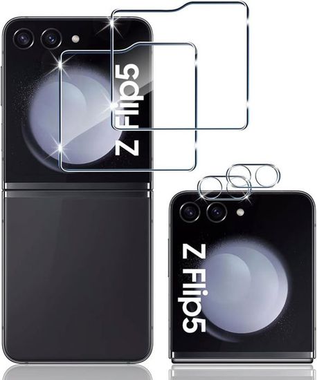 Ensemble de protection écran pour Samsung Galaxy Z Flip 5 : verre ...