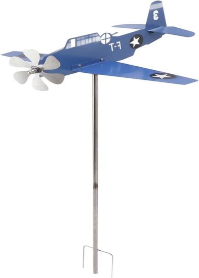 Avion Girouette Fer Acier Inoxydable Extrieur Wind Spinner Moulin Vent ...