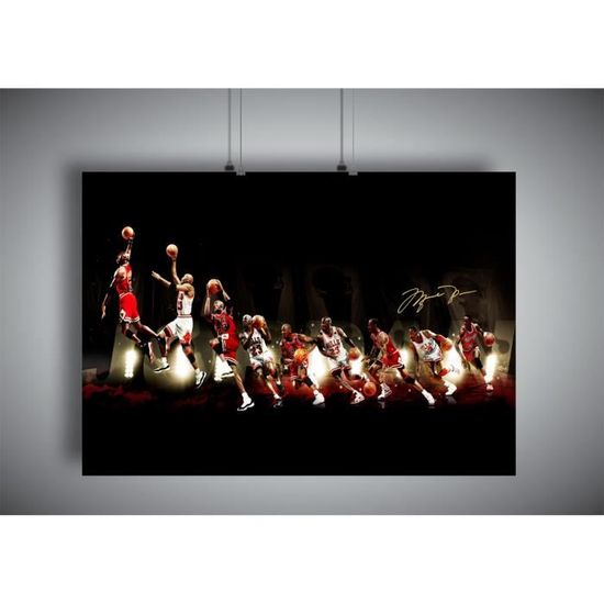 Poster Michael JORDAN Dunk Design Mural Wall Art - A3 (42x29,7cm ...