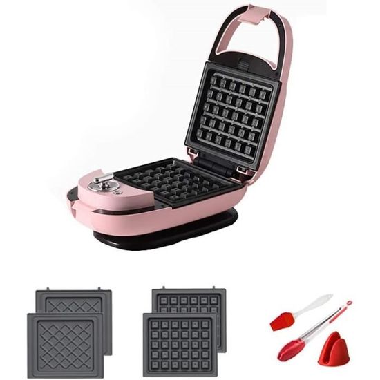 Gaufriers Waffle Maker Machine, avec des plaques amovibles, for ...