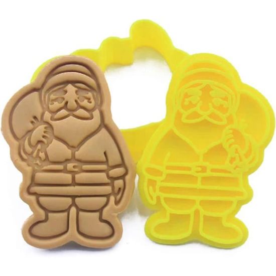 Moule à gâteau en forme de Père Noël 3D - Emporte-pièces pour biscuits ...