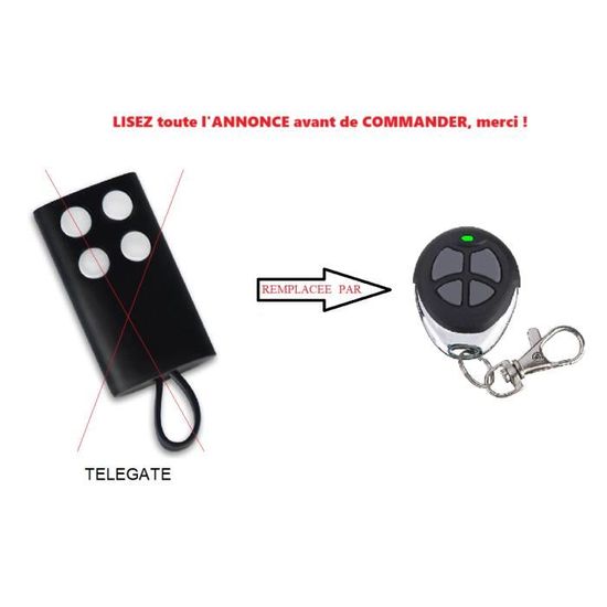 TELECOMMANDE COMPATIBLE - SCS SENTINEL TELEGATE AAM0050 3760074139910 ...