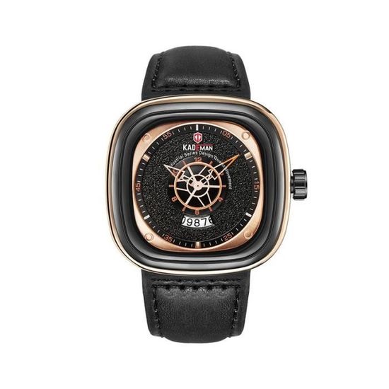 Montre Connectée KADEMAN Mode Calendrier Écran Carré Montre À Quartz ...