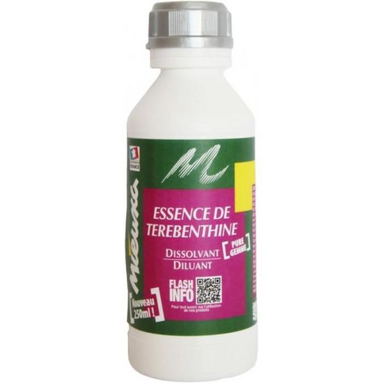 Essence de térébenthine - MIEUXA - 250ml - Dissolvant - Diluant ...
