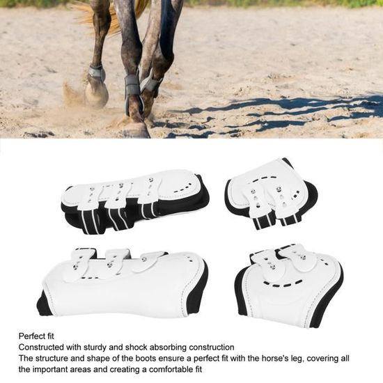 Bottes de protection pour cheval - VVIKIZY - Lot de 4 - Absorbant les ...
