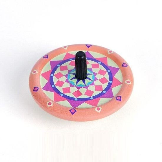 LANCEUR,Fuchsia Pink--Gyroscope tournant à la main, feuille de fer à ...