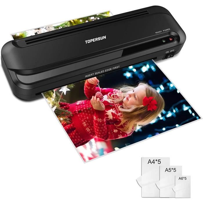 Plastifieuse a4 a5 a6 photo document 4 en 1 machine à plastifier chaud ...